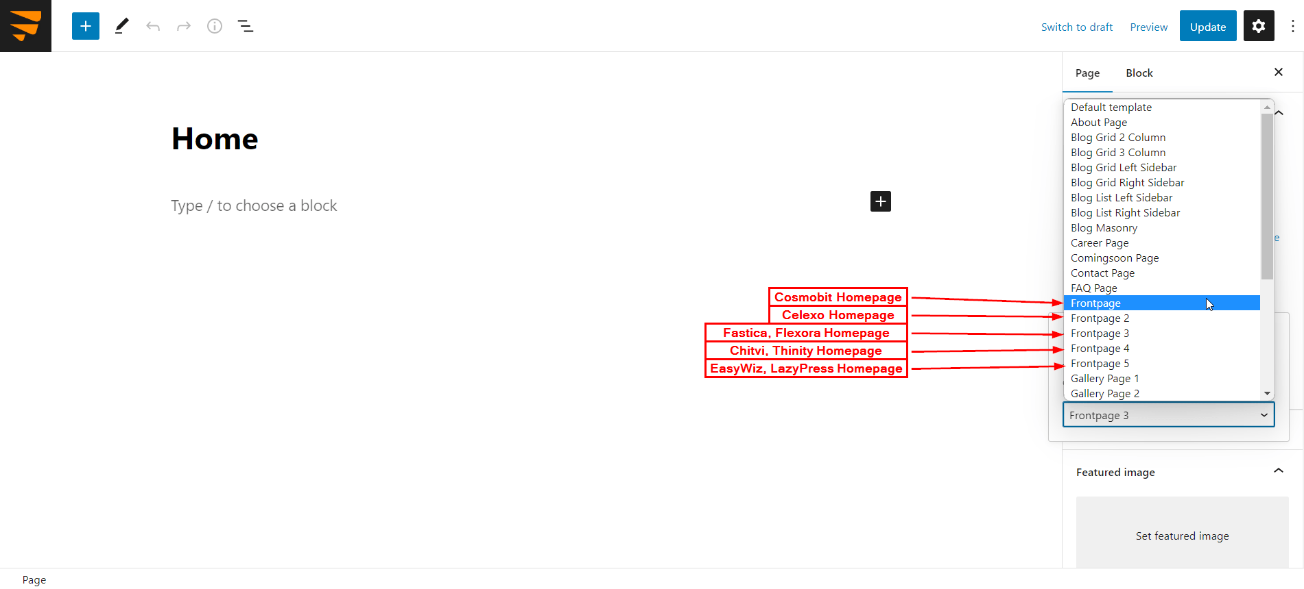 Homepage Setup – Desert Themes