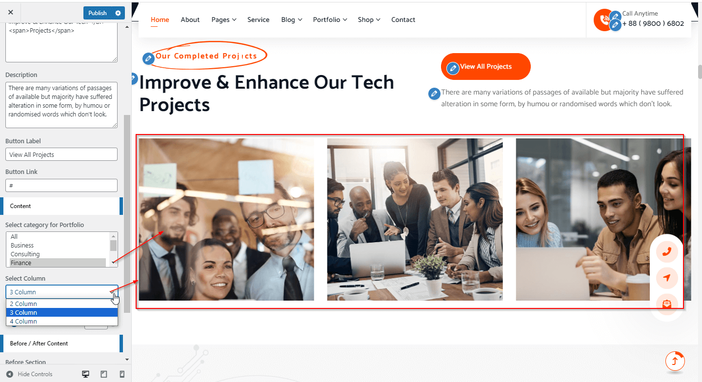 Portfolio Section Setup – Desert Themes