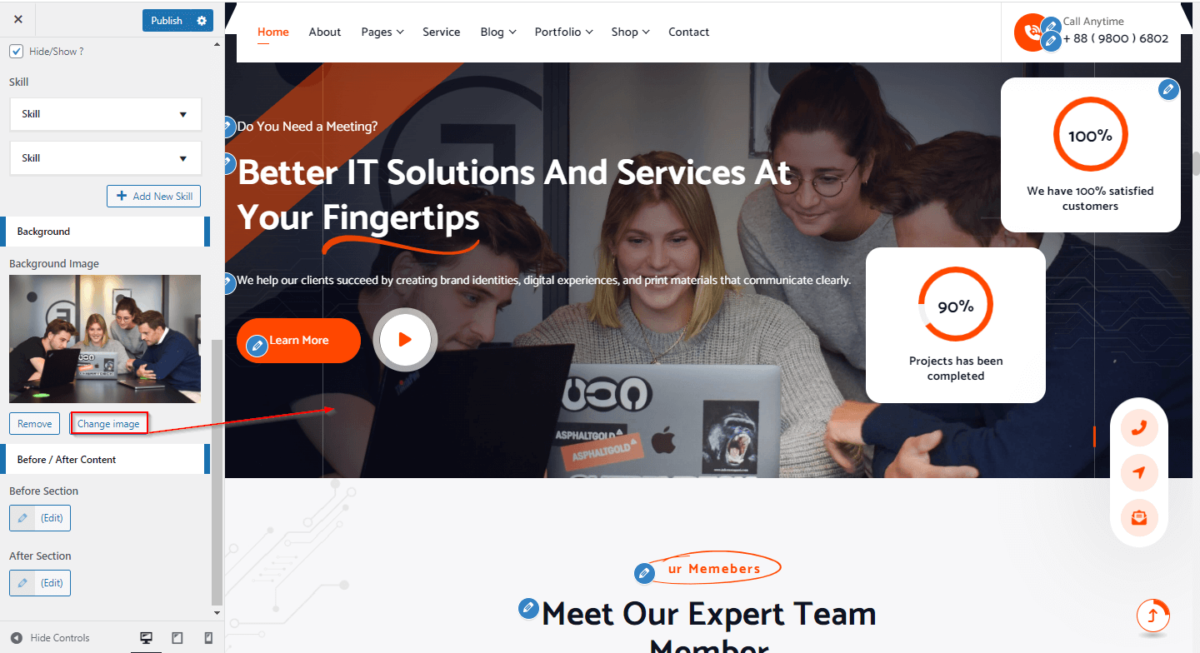 CTA Section Setup – Desert Themes