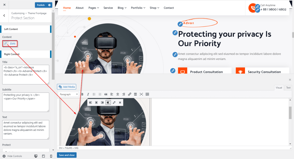 Protect Section Setup – Desert Themes